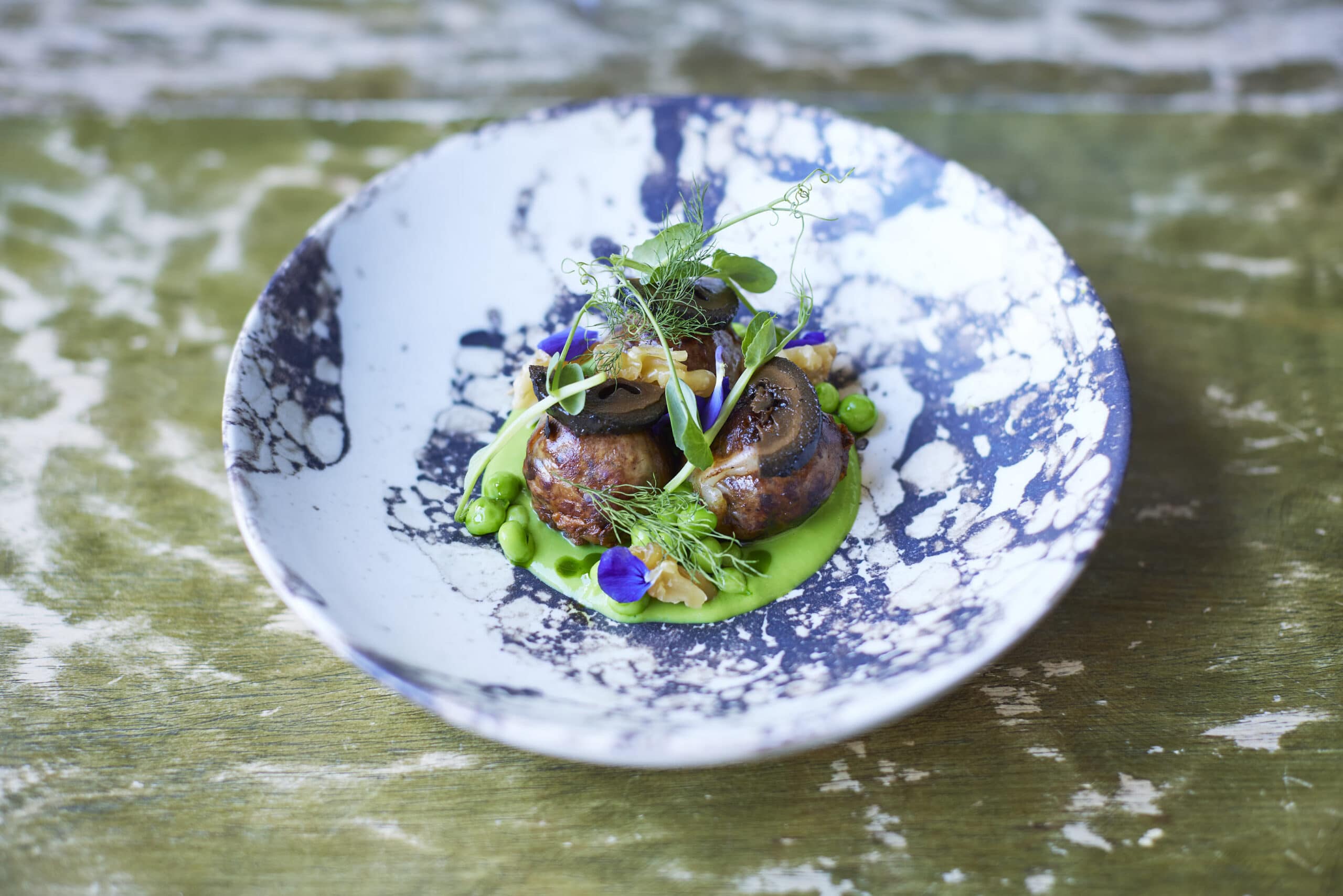 Pigeon faggotswith peas - Eat Game – Healthy game recipes.